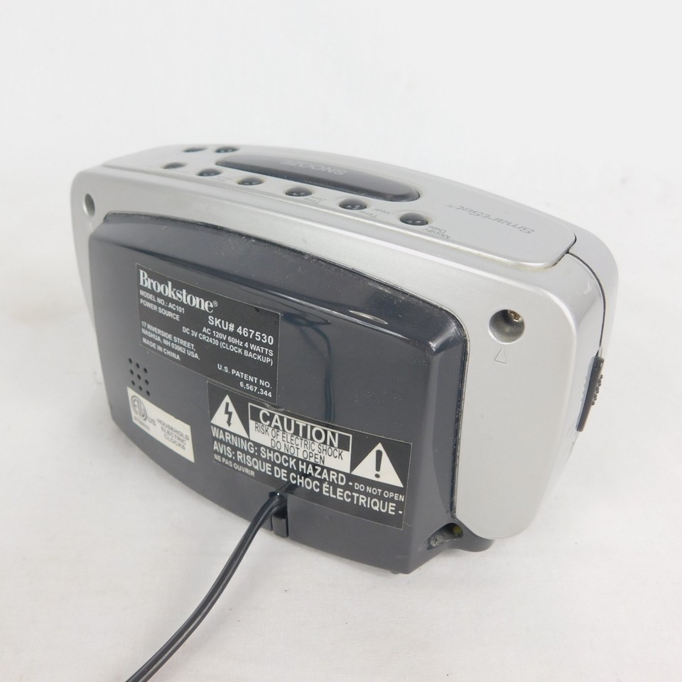Brookstone SmartSet Digital Dual Alarm Clock Model AC101 | eBay