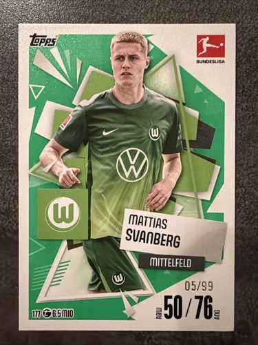 Match Attax Bundesliga 25/26 Mattias Svanberg Parallels 05/99 Wolfsburg ...