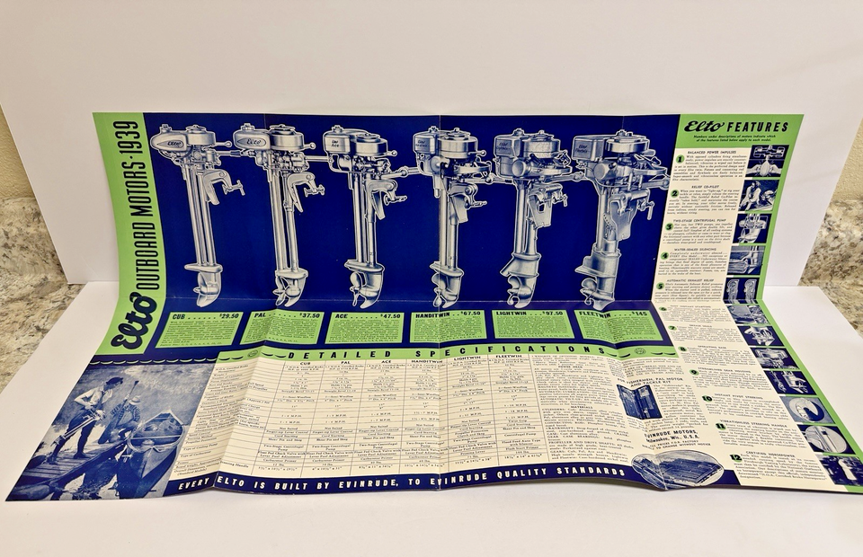 1939 ELTO Outboard Motors Catalog / Brochure Poster | eBay
