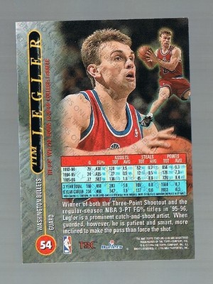 TIM LEGLER #54 BULLETS / LASALLE 1996/97 stadium club members only | eBay