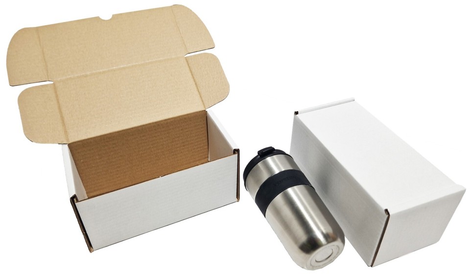 WHITE SHIPPING CARDBOARD BOXES POSTAL MAILING GIFT PACKET SMALL PARCEL ...