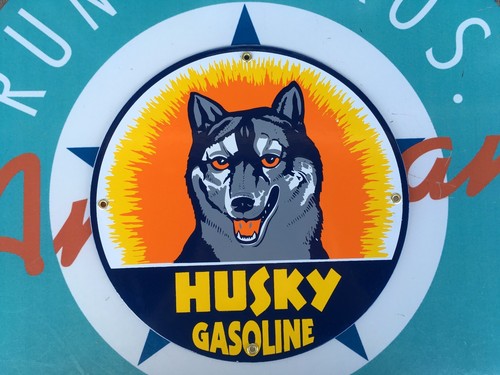 top quality HUSKY GASOLINE porcelain coated 18 GAUGE steel SIGN | eBay