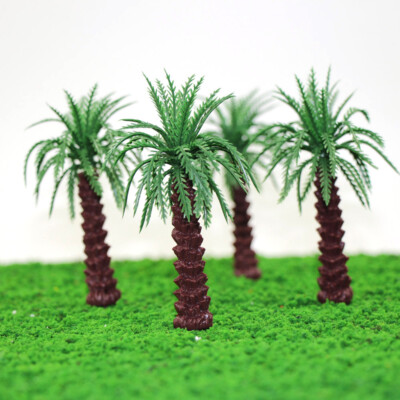 YS05 20pcs 3.8 inch Model Palm Trees Model Layout Train Scale 1/75 OO ...