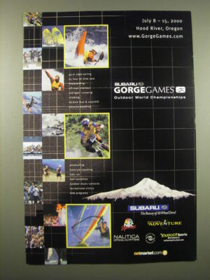 2000 Subaru Gorge Games Ad - Subaru Gorge Games Outdoor World ...
