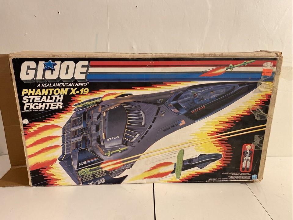Vintage 1988 GI Joe Phantom X-19 Stealth Fighter OG Box Incomplete Jet ...