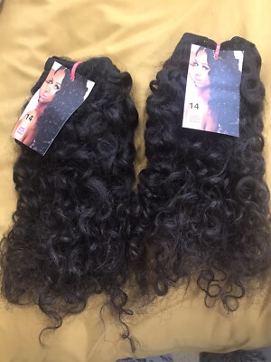 Juju Hair Bohemian Kinky Curly 14¨ Natural Brown Weft Hair 2 bundles ...