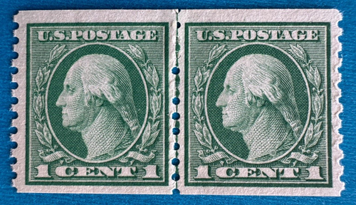 US Stamp Scott 490 1916 Washington 1c perf 10 Joint Line Pair M/NH | eBay