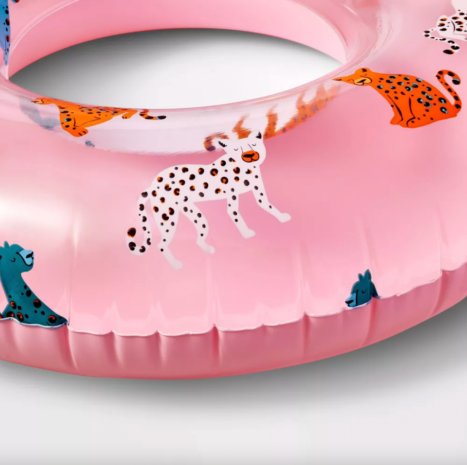 BRAND NEW Sun Squad 31" Diameter Cheetah Print Inflatable Pool Float ...