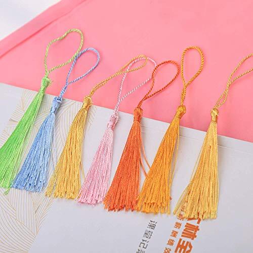 100 Pcs Bookmark Tassels,5 Inch Handmade Tassel 25 Colors Floss Tassels ...
