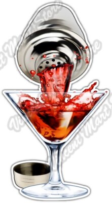 Shake Pour Shaker Alcohol Drink Bartender Car Bumper Vinyl Sticker ...
