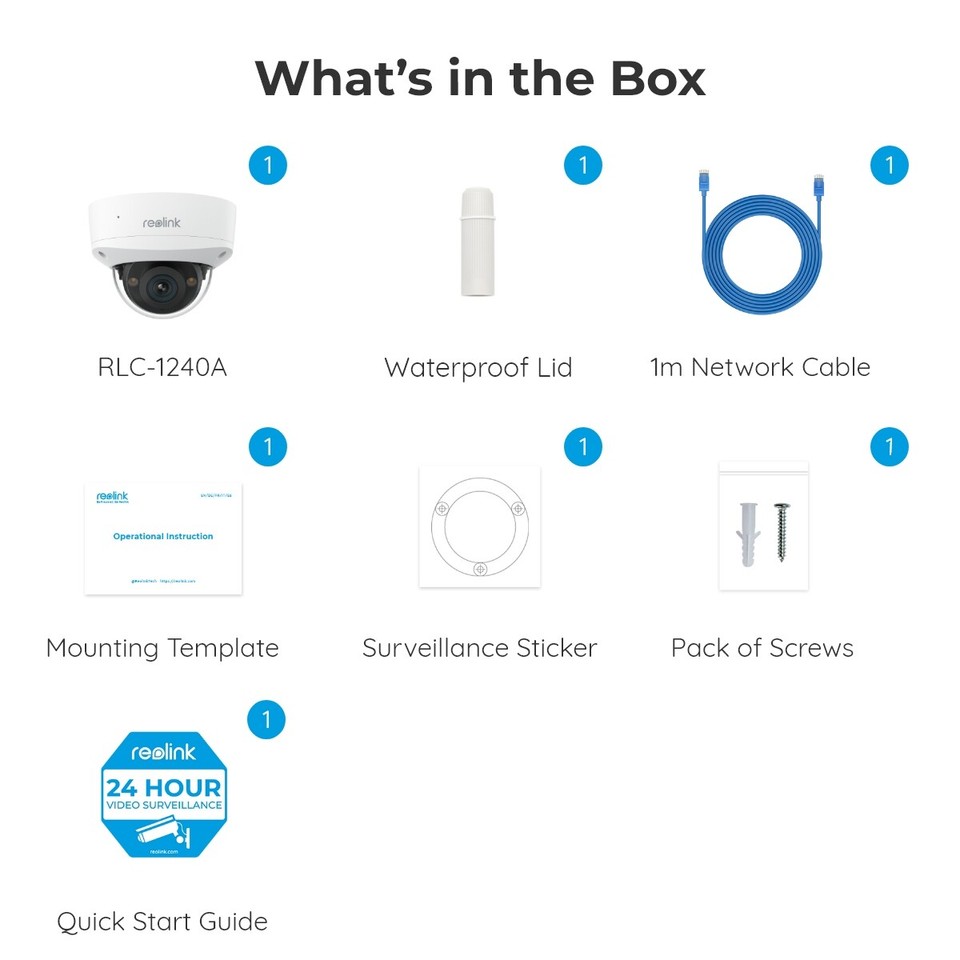 Reolink 12MP IK10 PoE Security Camera Color Night Vision 145° Wide FOV ...