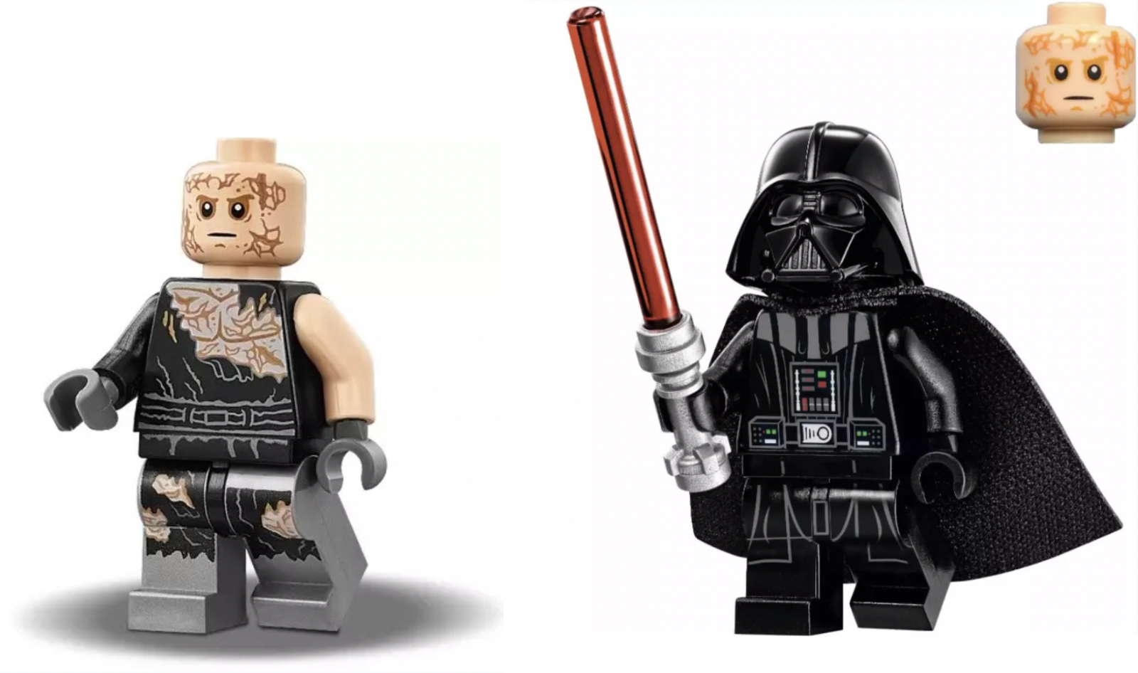 LEGO Star Wars Darth Vader Minifigure Burnt Battle Damaged Suit 75183 ...