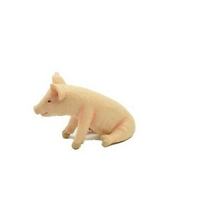 Pig, Sitting Realistic Small Toy Model Plastic Replica Barn Farm Animal ...