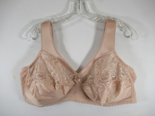 Glamorise MagicLift Original Bra 50C Beige Full Figure Wireless Unlined ...