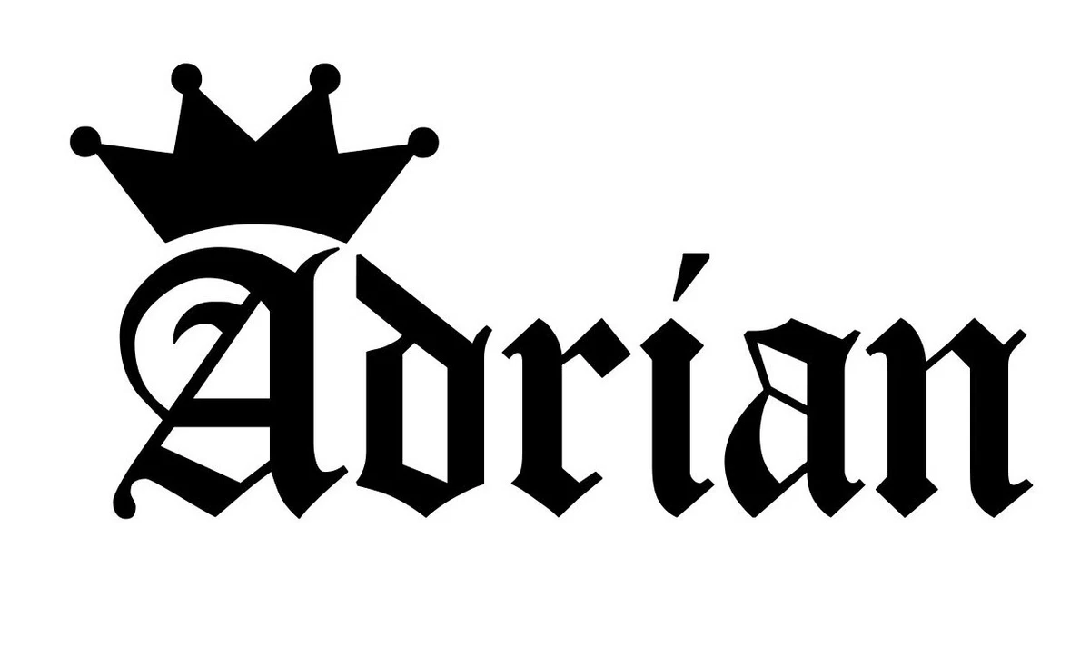 The Name Adrian In Cursive
