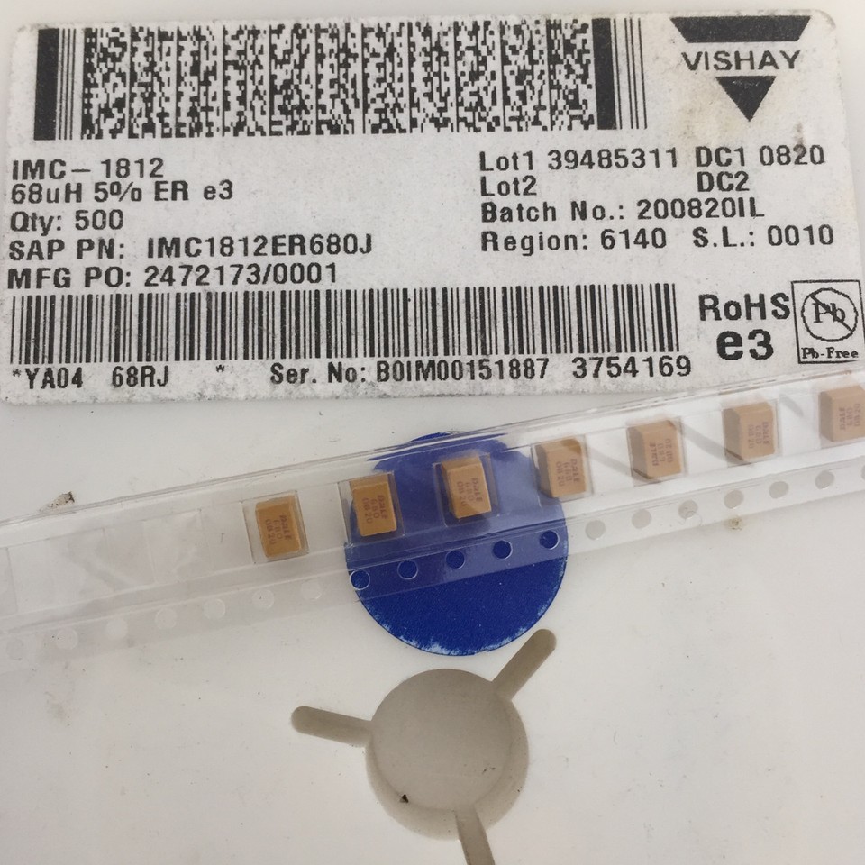 10pcs 1812 SMT SMD inductor VISHAY 68uH 5% IMC1812ER680J | eBay