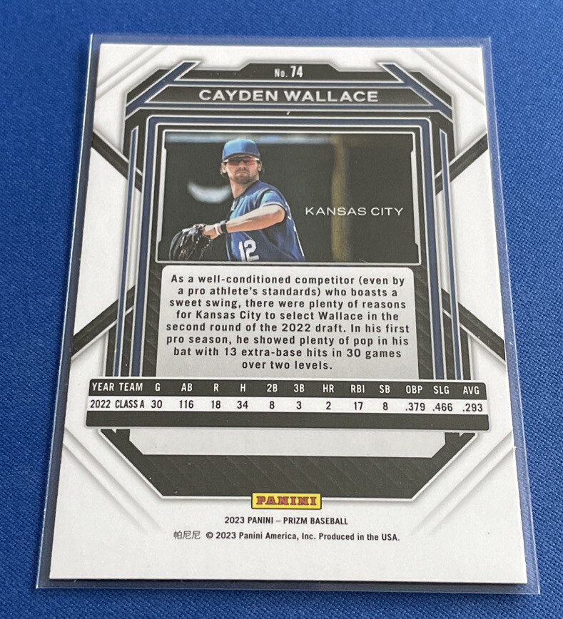 2023 Panini Prizm Baseball #74 Cayden Wallace Kansas City Royals | eBay