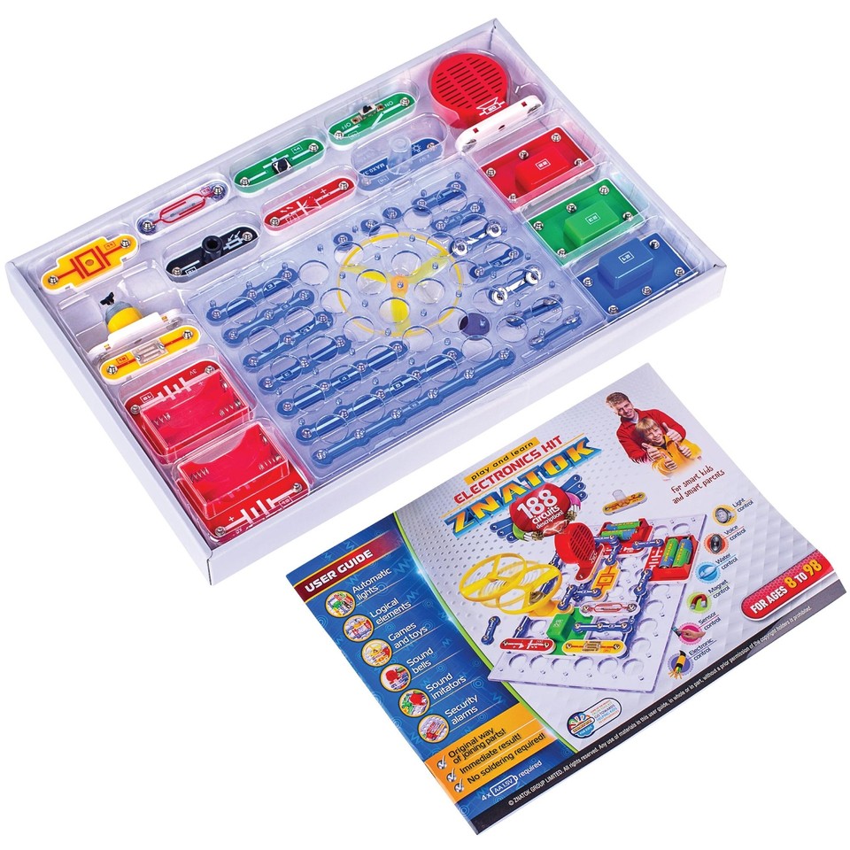Science Kidz Electro Snaps 188 Experiments Kit - Electronic Circuit Set ...