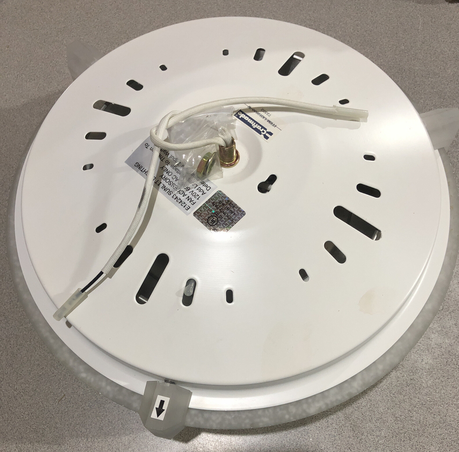 Craftmade Lighting - Spotted White Bowl Fan Light Kit (NEEDS WALL ...