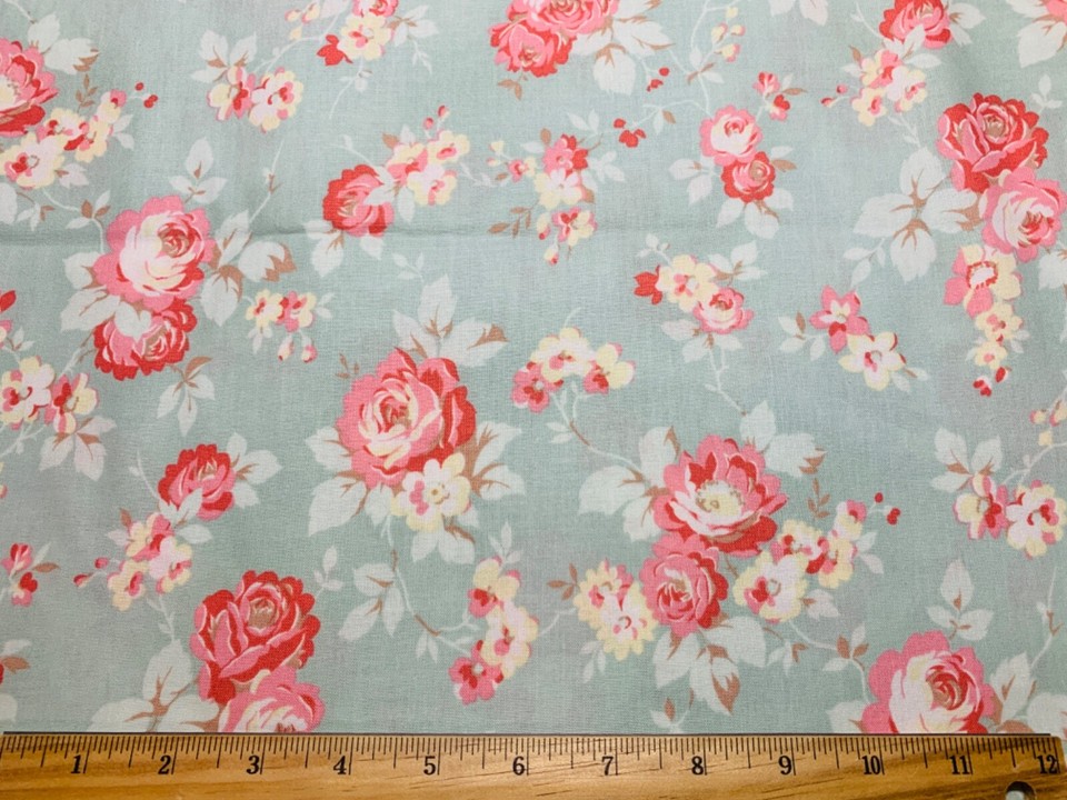 Cotton Fabric Chic Shabby Roses Robyn Pandolph RJR Fabrics LOVE ...