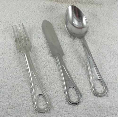 U.S. Mess Kit Utensil Set Military Fork Knife Spoon | eBay