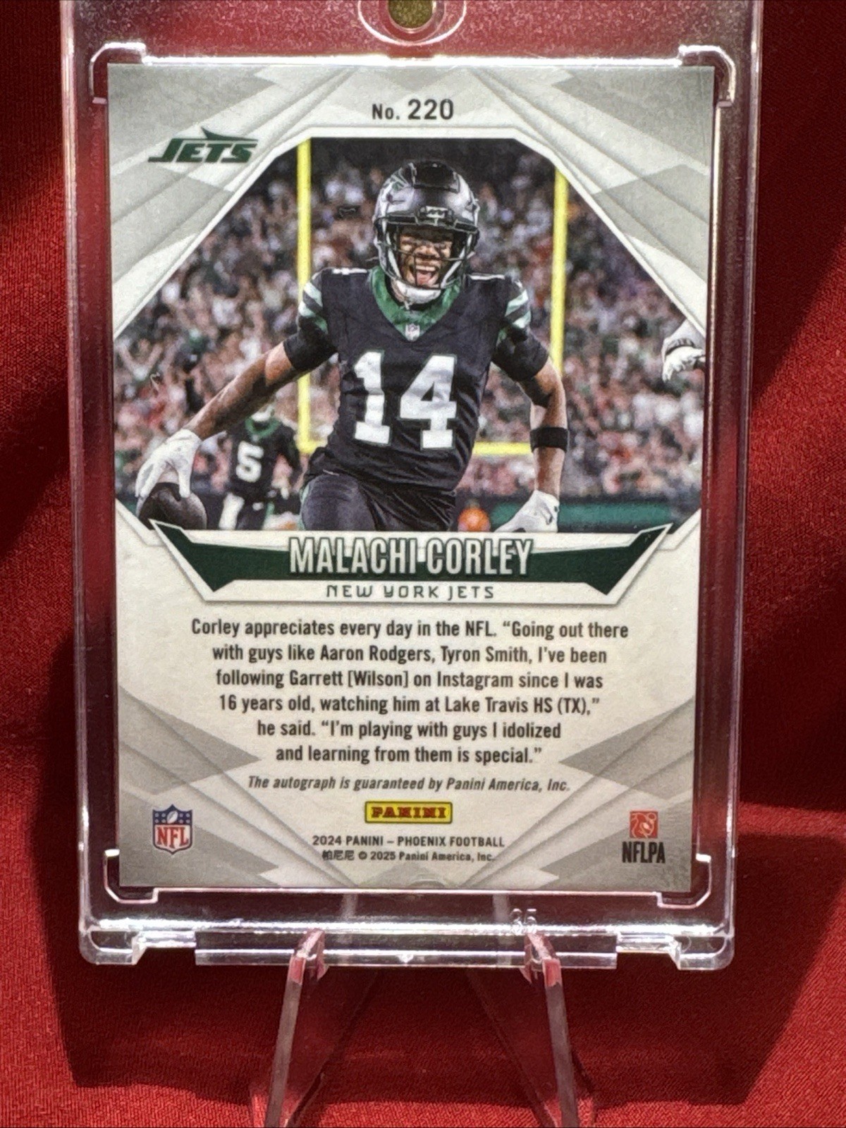 2024 Panini Phoenix - Rookies Malachi Corley #220 Hyper Autographs (AU ...