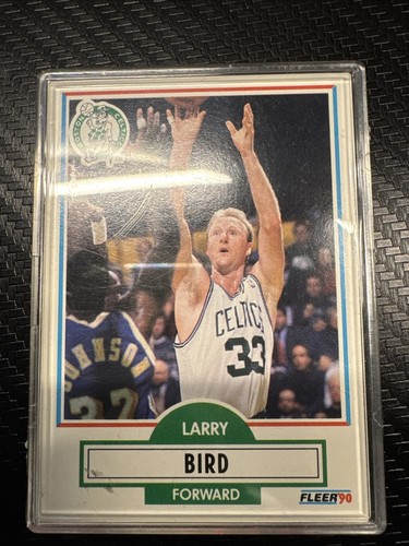 1990-91 Fleer Basketball #8 Larry Bird ERROR CARD DOUBLE “0” SHAPED ORB ...