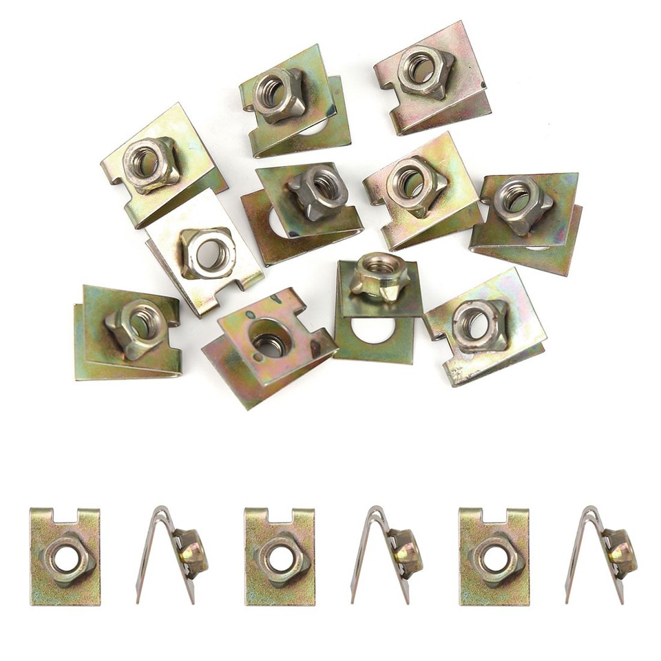 11pcs Metal Screw Rivet Carpet Flaps Clips Fender Fastener Retainer for ...