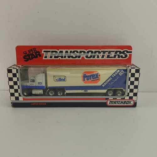 Matchbox White Rose LAKE SPEED PUREX 1993 CY109 Super Star Transporter ...