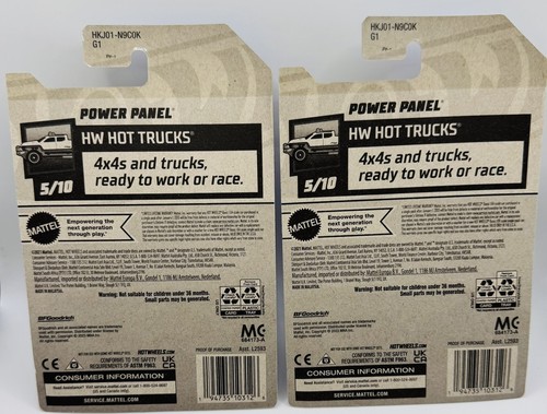 (2) 2023 Hot Wheels POWER PANEL Blue Truck 189/250 - HW Hot Trucks 5/10 ...