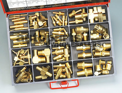 CHAMPION MASTER KIT BRASS HOSE FITTINGS ASSORTMENT (106 Pieces) | eBay ...