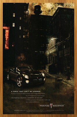 2006 Pontiac Solstice Print Ad/Poster Convertible Classic Car Man Cave ...
