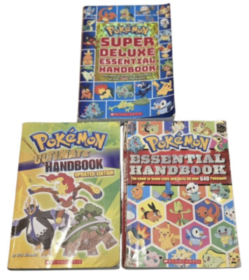 Pokemon Lot 3 : Ultimate Handbook Super Deluxe Essential Hand Book ...
