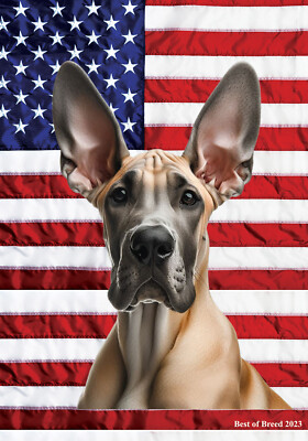 Great Dane Fawn Cropped All-American III Flag | eBay