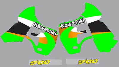 Shroud and Tank Graphics for 1988-2004 Kawasaki KX500 KX 500 Decals ...