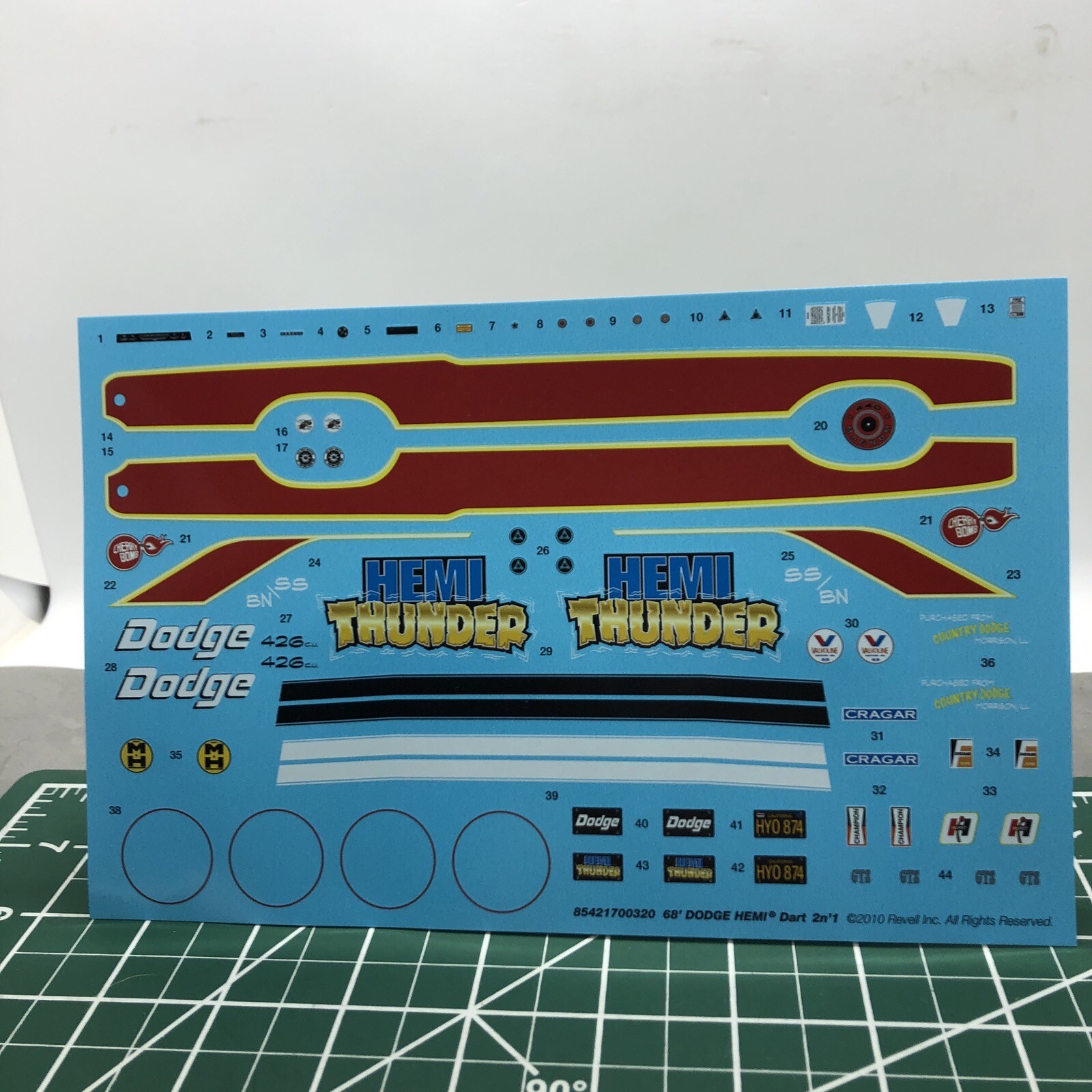 FOB HEMI THUNDER DECAL SHEET 68 Dodge Dart Drag Racing RVL 1:25 LBR ...