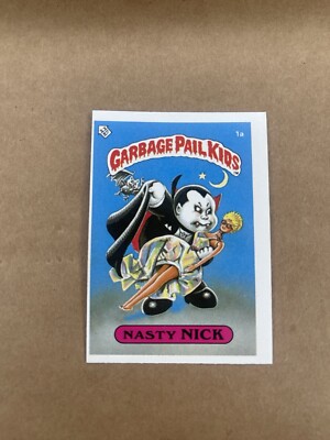 1985 Topps Garbage Pail Kids Series 1 Nasty Nick #1a UK Mini GPK ...