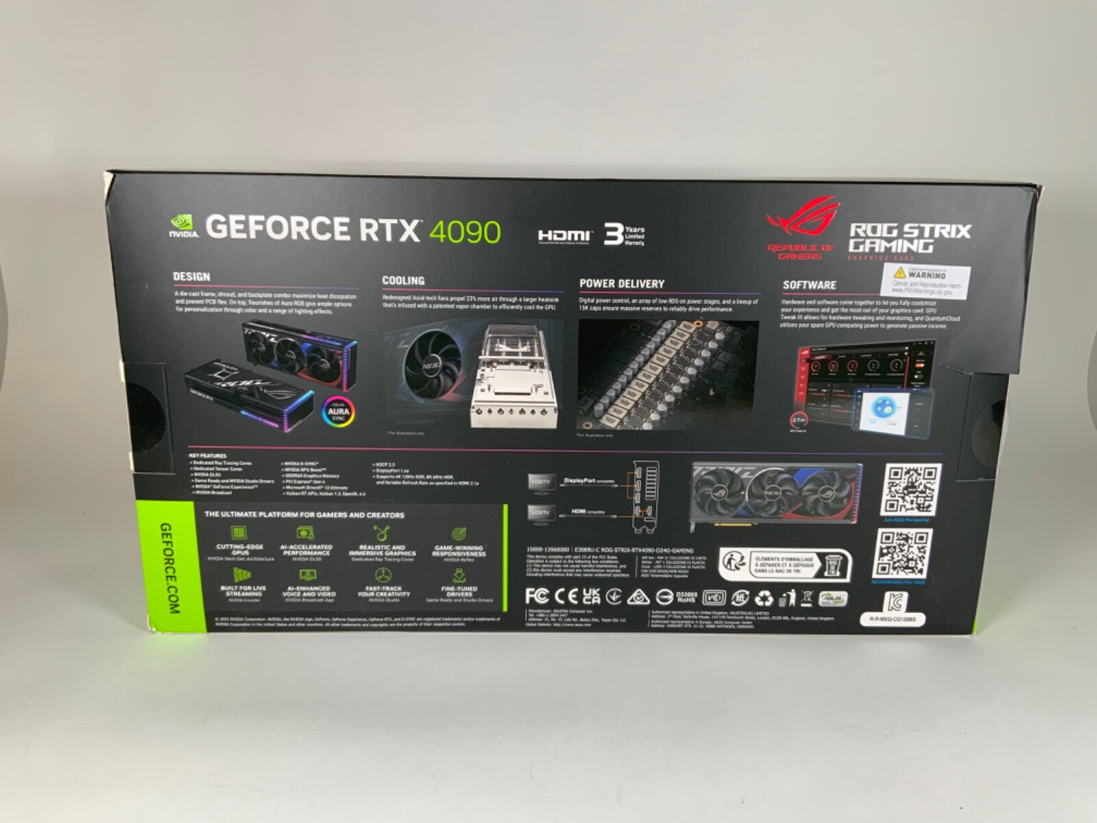 ASUS ROG Strix NVIDIA GeForce RTX 4090 24GB GDDR6X Gaming Graphics Card ...