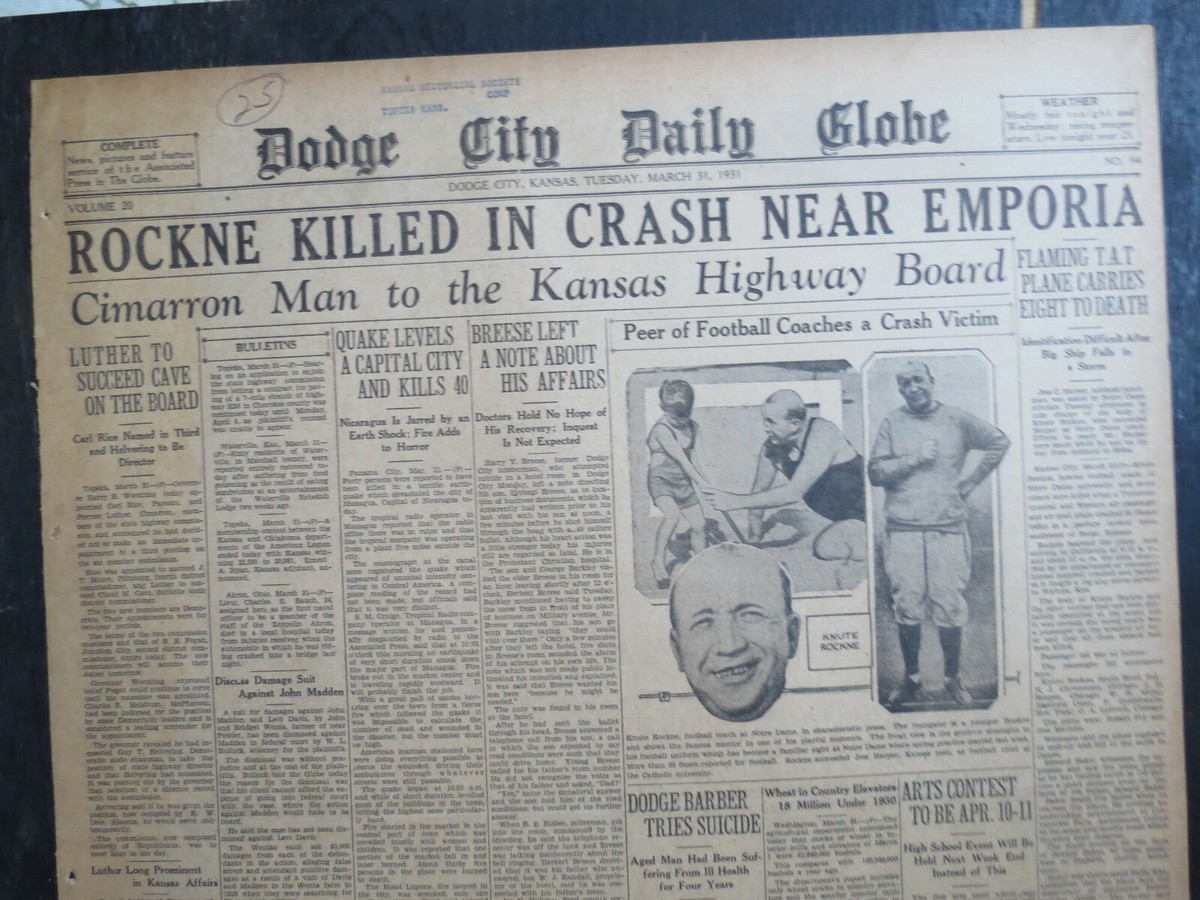 Knute Rockne Plane Crash Memorial Honors 85th Anniversary Of Flint