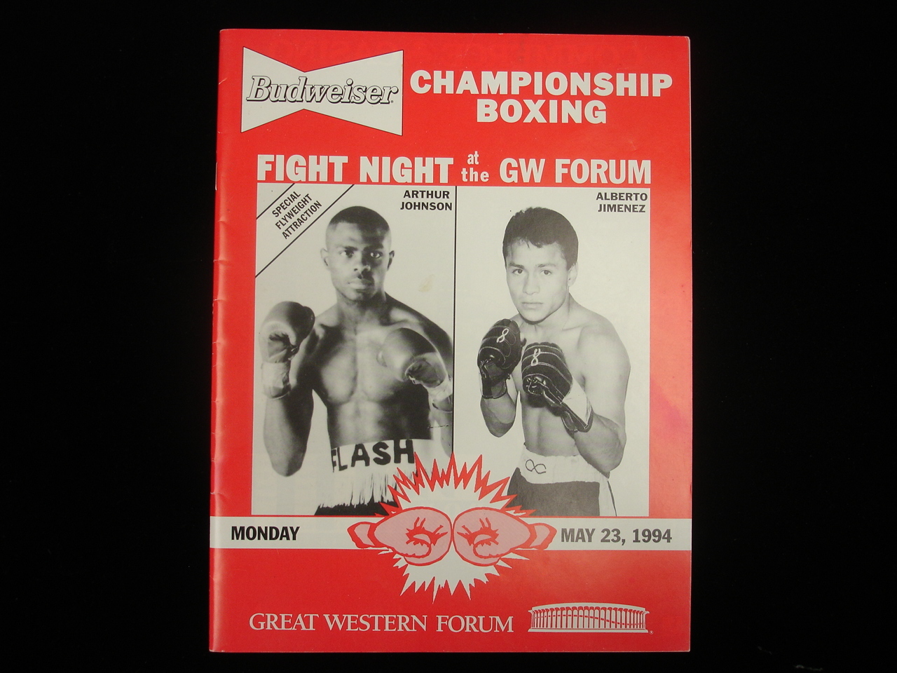 May 23, 1994 Budweiser Boxing Arthur Johnson vs. Alberto Jimenez ...