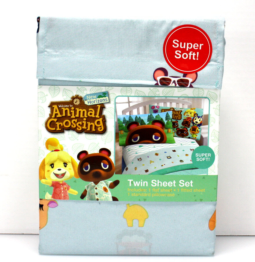 3 pcs - New Horizons ANIMAL CROSSING Sheet Set - Tom Nook & Friends ...