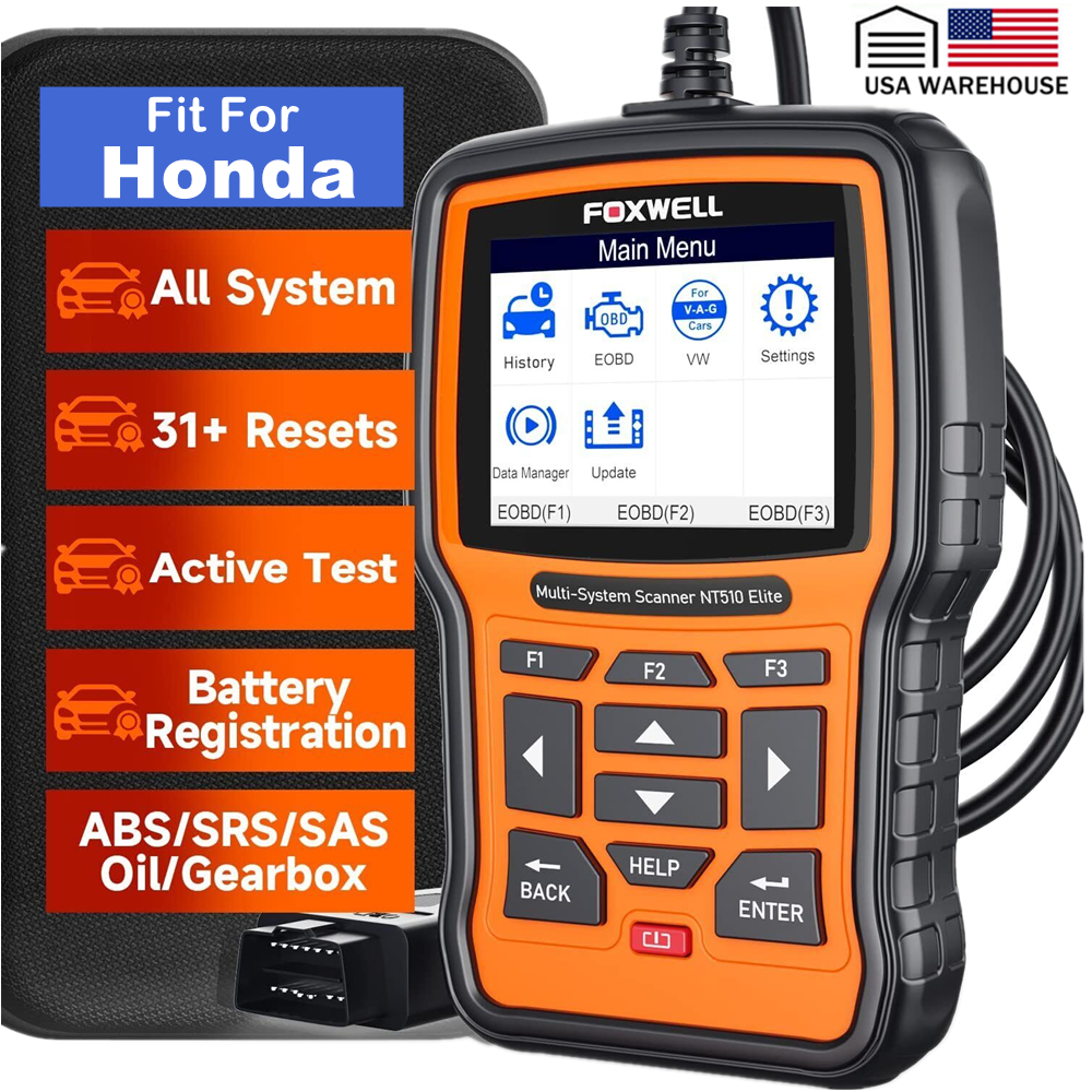 Bidirectional Scanner OBD2 Fit For HONDA Car Full System Diagnostic ...
