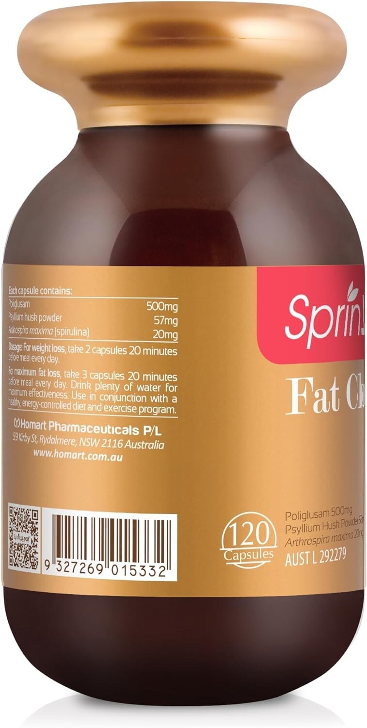 Spring Leaf Fat Clear Max Strength Formula 120 Caps - Aid Breakdown of ...