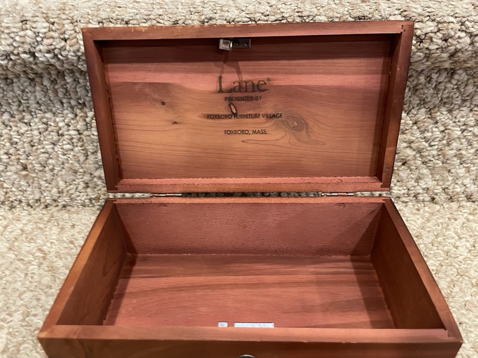 Vintage Lane Cedar Chest 9x5 Foxboro MA Trinket Jewelry Box | eBay