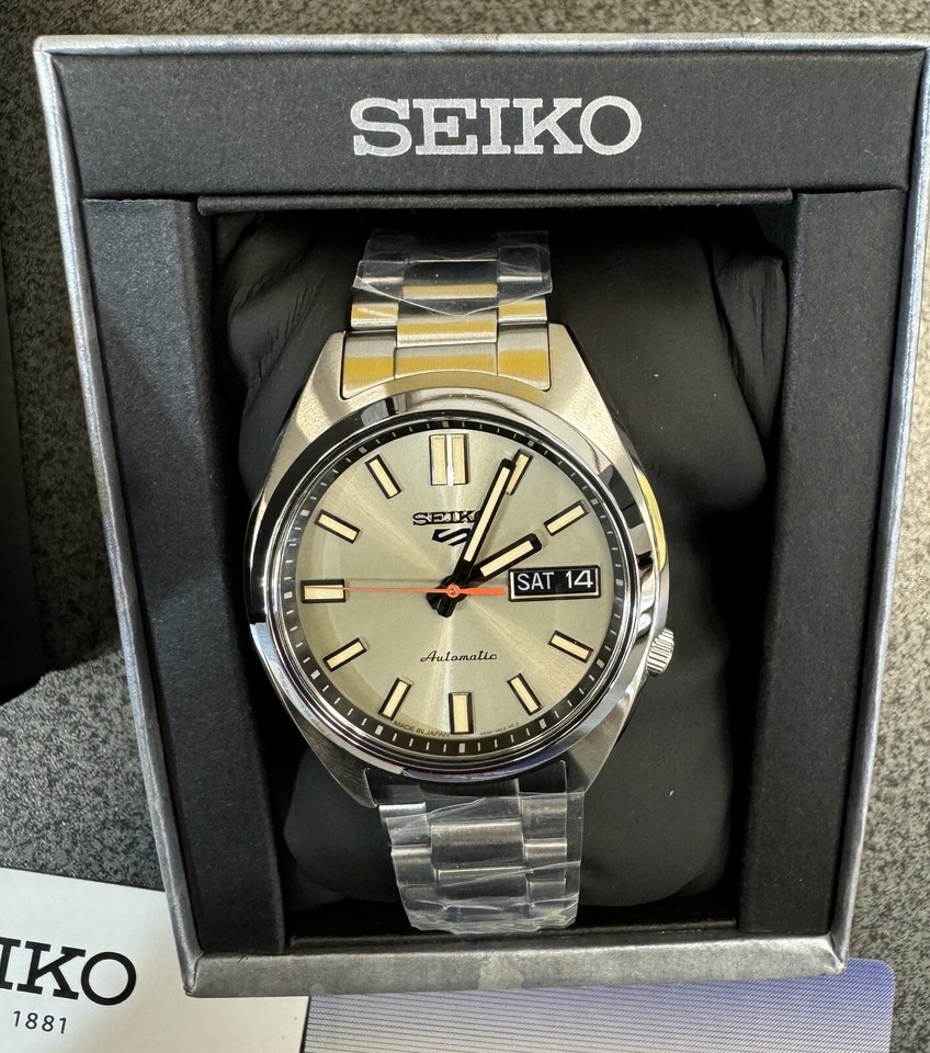 Seiko 5 Sports Automatic SNXS Series Classic Ivory Dial Watch SRPK91 ...