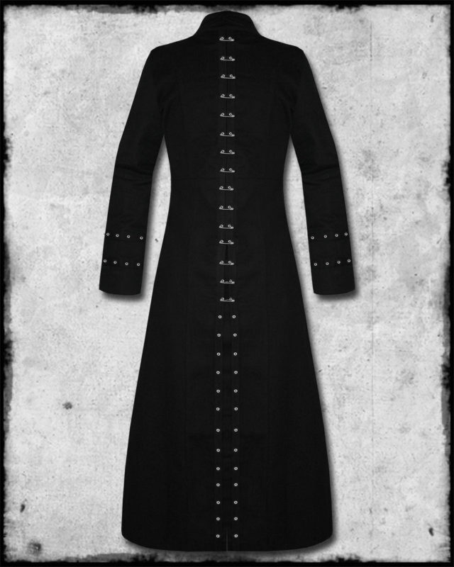 Goth Punk Pinhead Vampire Jacket Trench Coat Black Gothic Cosplay ...