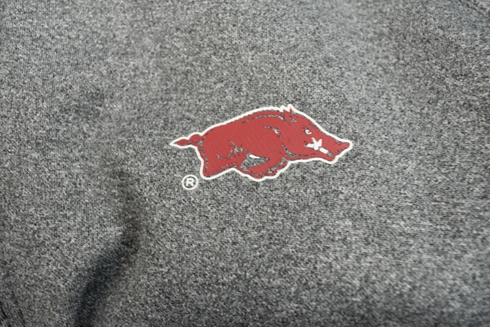 Knights Apparel Womens 3/4 Zip Arkansas Razorbacks Solid Grey Long ...