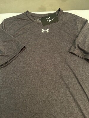 Under Armour locker 2.0 mens tee 1305775 carbon heather NEW S small 090 ...