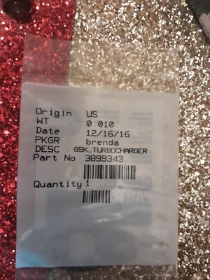 3899343 CUMMINS TURBOCHARGER GASKET | eBay