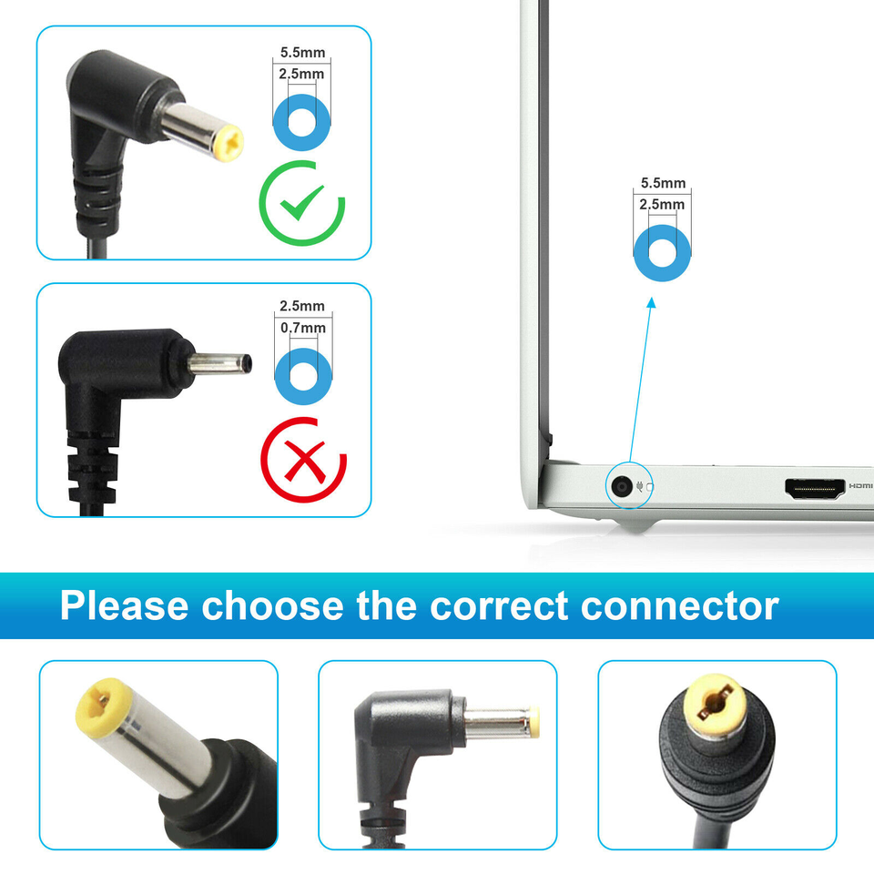 AC Adapter For HP 27F 2XN62AA#ABA IPS LED Monitor 65W Power Supply Cord ...
